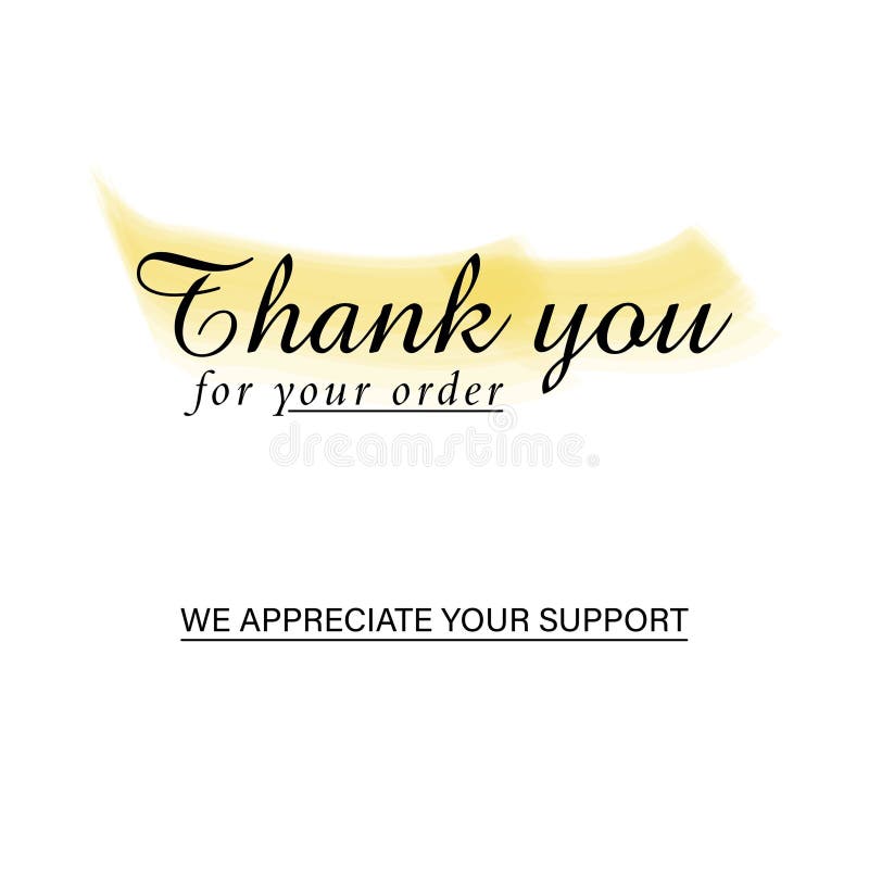 Thank You for Your Order Card Eps Vector Stock Vector - Illustration of ...