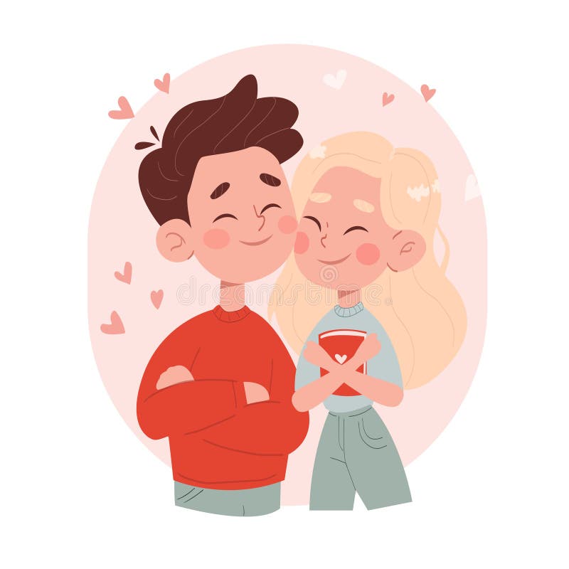 Couple of Lovers. Love Tenderness and Romantic Feelings Concept Stock ...