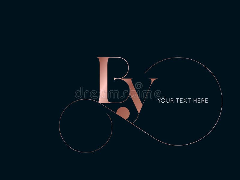 By Monogram Logo Signature Icon. Elegant Intertwined Alphabet Initials ...