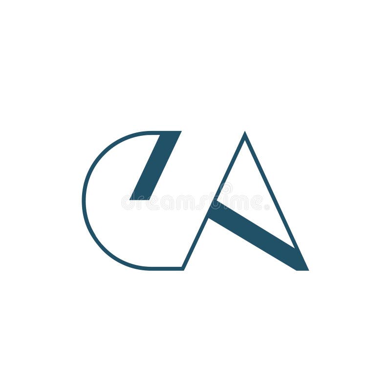 CA Monogram Logo Signature Icon. Bold Font. Stock Vector - Illustration ...