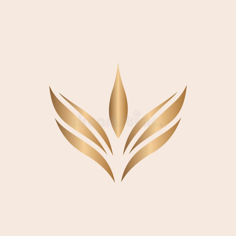 Candle Fire Lotus Flower Logo Isolated on Light Background. Stock ...