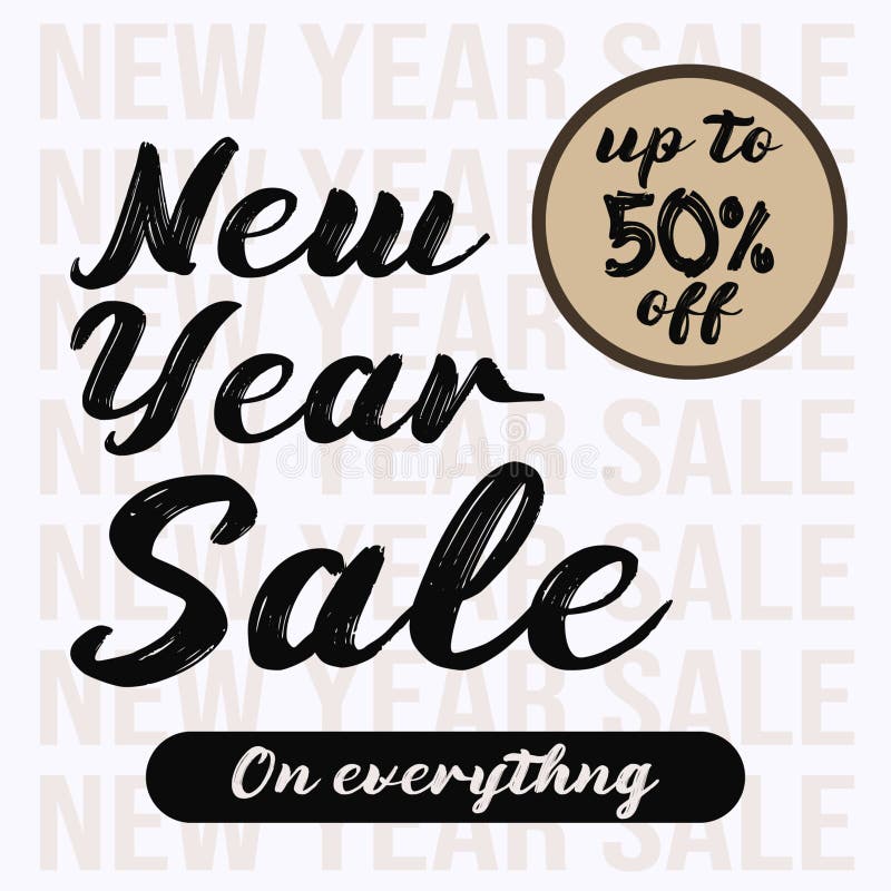 New Year Big Sale Poster Flyer Social Media Post Design Stock Vector ...