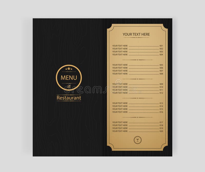 Business Food and Restaurant Menu Design Template. Vintage Paper ...