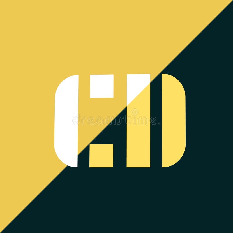 CD Monogram Logo Minimal Signature Icon. Alphabet Initials. Stock ...