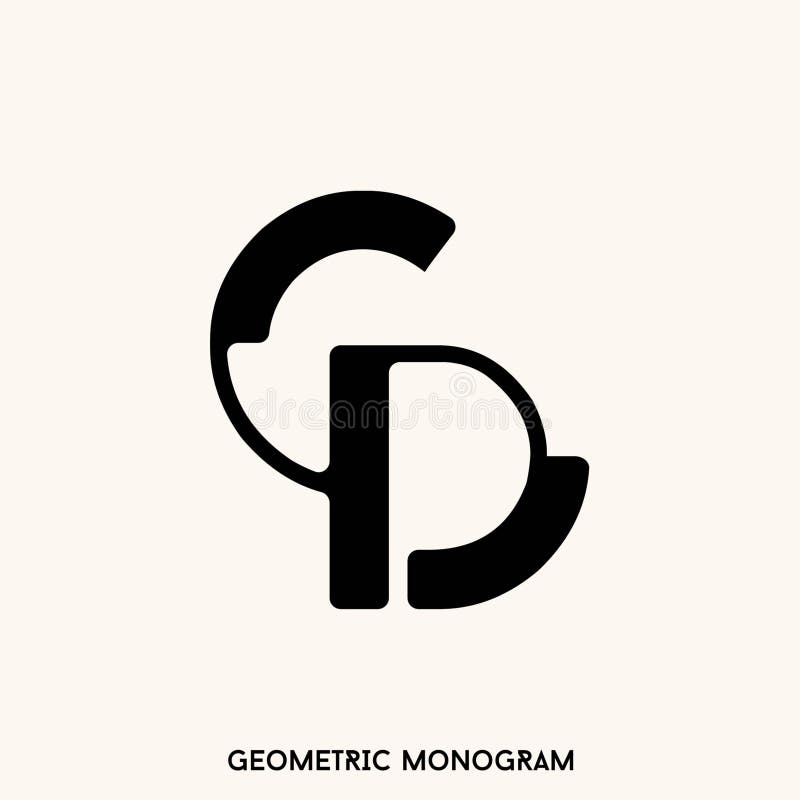 CD Monogram Logo Signature Icon.Alphabet Initials Icon. Stock Vector ...