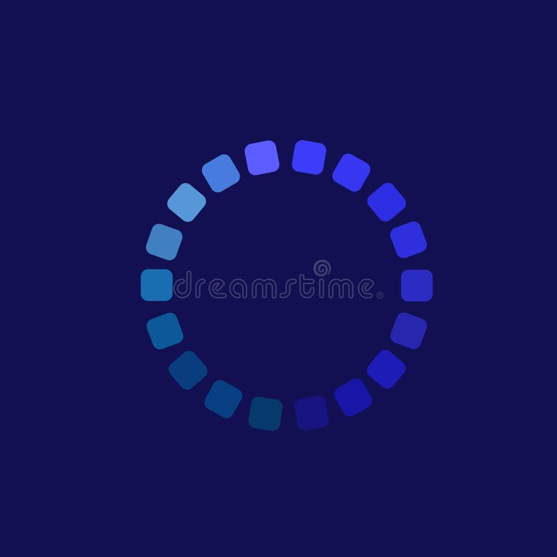 Geometric Circle Logo Emblem. Computer Loading, Internet Mark. Abstract ...