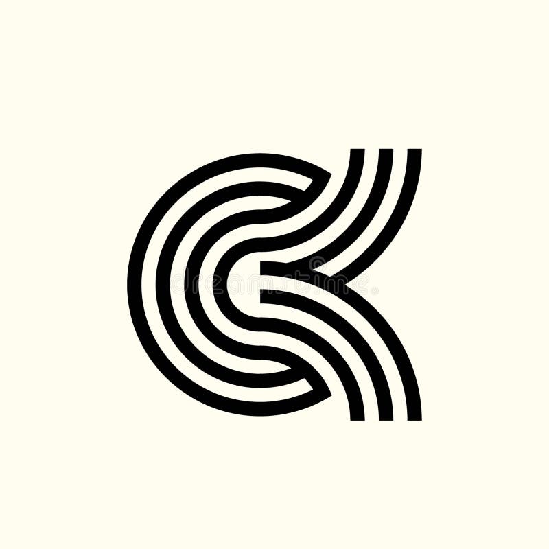 CK Monogram Logo Signature Icon. Intertwined Lines Alphabet Initials ...