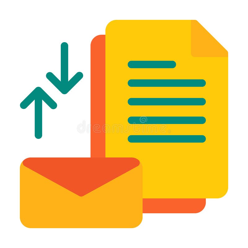 Mail Send and Inbox Vector Flat Icon Suitable for Business or ...