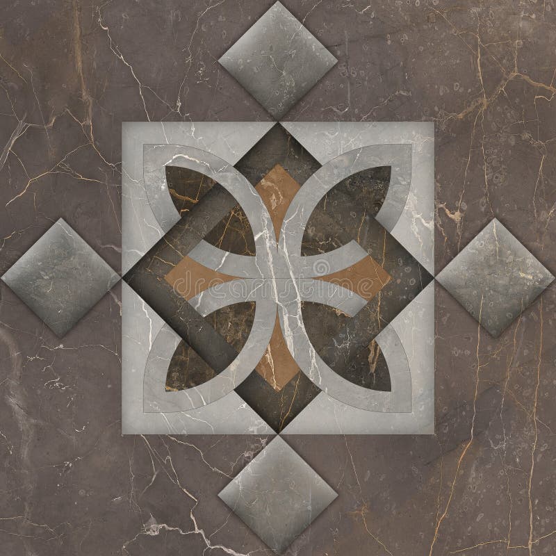 Floor Tiles Design Parking Tiles and Wood Design, Stock Illustration ...