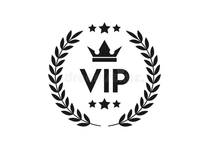 VIP Badge Icon Isolated on White Background Stock Vector - Illustration ...