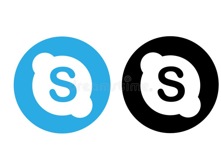 S- Icon - Skype Icons in Two Colors - Social Editorial Photography ...