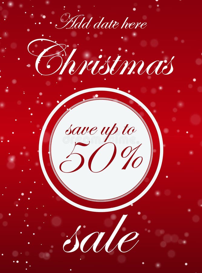 Christmas Sale Flyer Poster Social Media Post Designeb Stock Vector ...