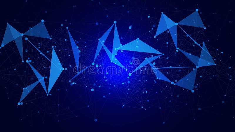 Abstract Geometric Polygonal Shapes. Big Data Visualization Stock ...