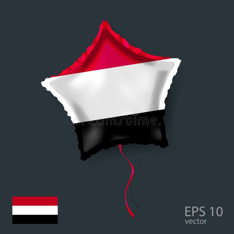 Celebration Vector Balloon with Flag of Morocco. Shiny Star Balloon.Web ...