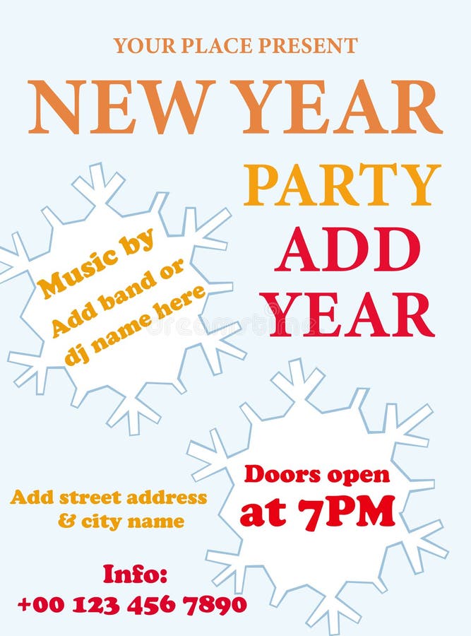 New Year Party Poster Flyer Social Media Post Design Stock Vector ...