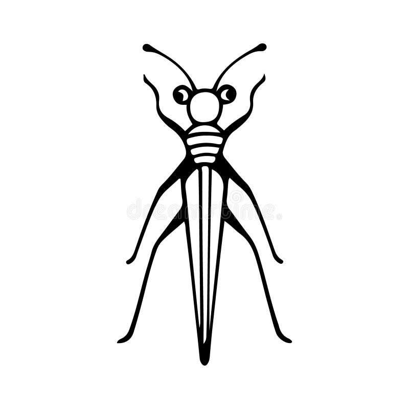 Hand-Drawn Insect Doodle Illustration for Coloring Book Stock Vector ...