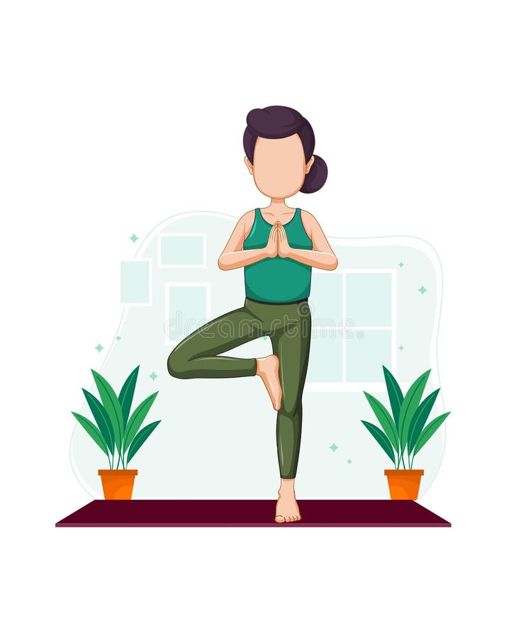 WebYoga Woman Set. Many Views Yoga Exercise. Front, Side, Rear, Yoga of ...