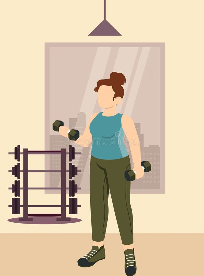 Exercise Woman stock illustration. Illustration of pose - 301787231