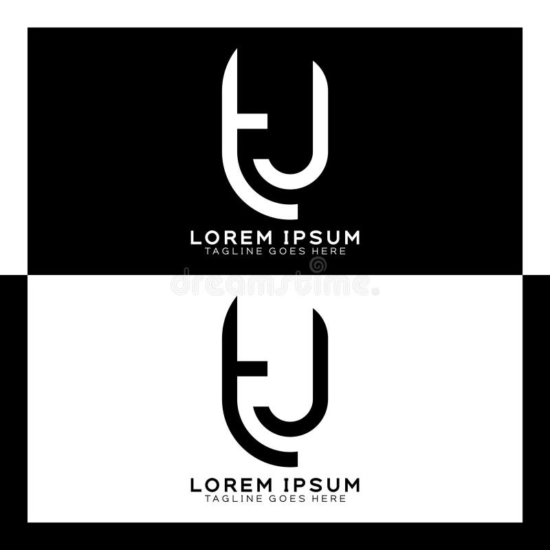 TJ Initial Letters Linked Elegant Logo. Letter T and J Pattern Design ...