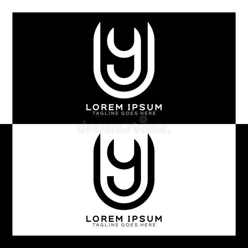 UY Initial Letters Linked Elegant Logo. Letter U and Y Pattern Design ...
