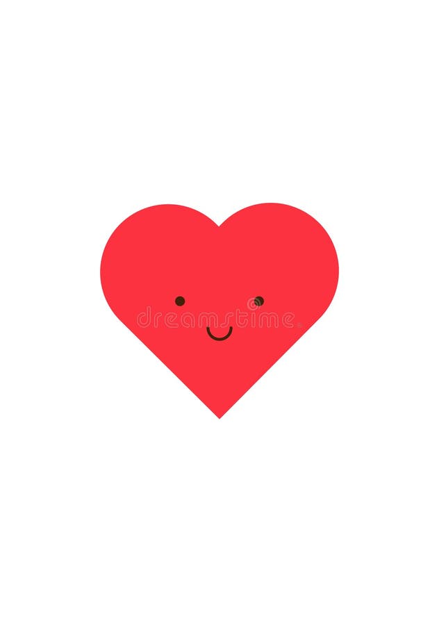 Smiley Face on a Red Heart, Emoticon that Can Be Used on Social ...