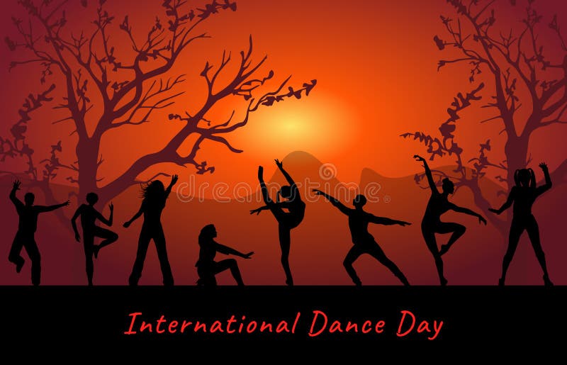 International Dance Day. Vector Banner, Poster, Flyer, Greeting Card ...