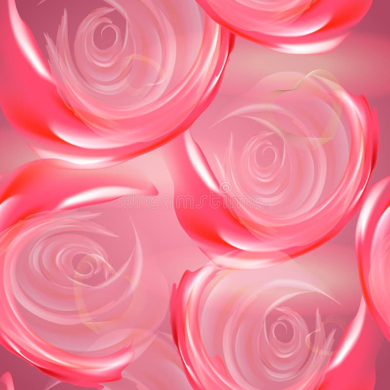 Romantic Seamless Pattern with Delicate Roses Stock Vector - Illustration of luxury, floral ...