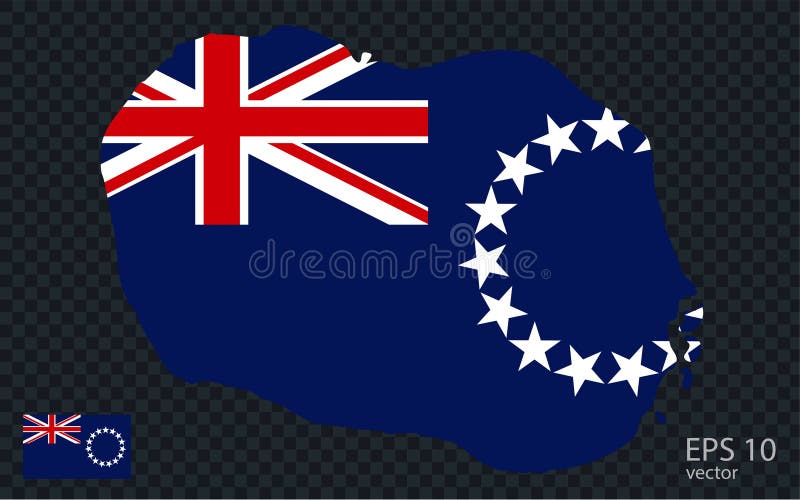 Vector Map of Cook Islands. Vector Design Isolated on Grey Background ...