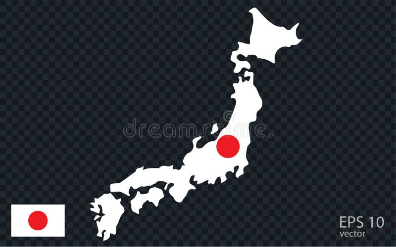 Vector Map of Japan with Borders Isolated on Background Flat Style.Web ...