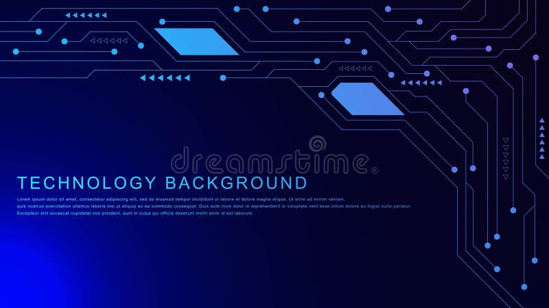 Blue Electronic Circuit Board Texture. Digital Technology, Engineering ...