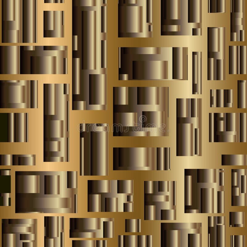Seamless Pattern with Gold Squares. Vector Illustration for Your Design ...