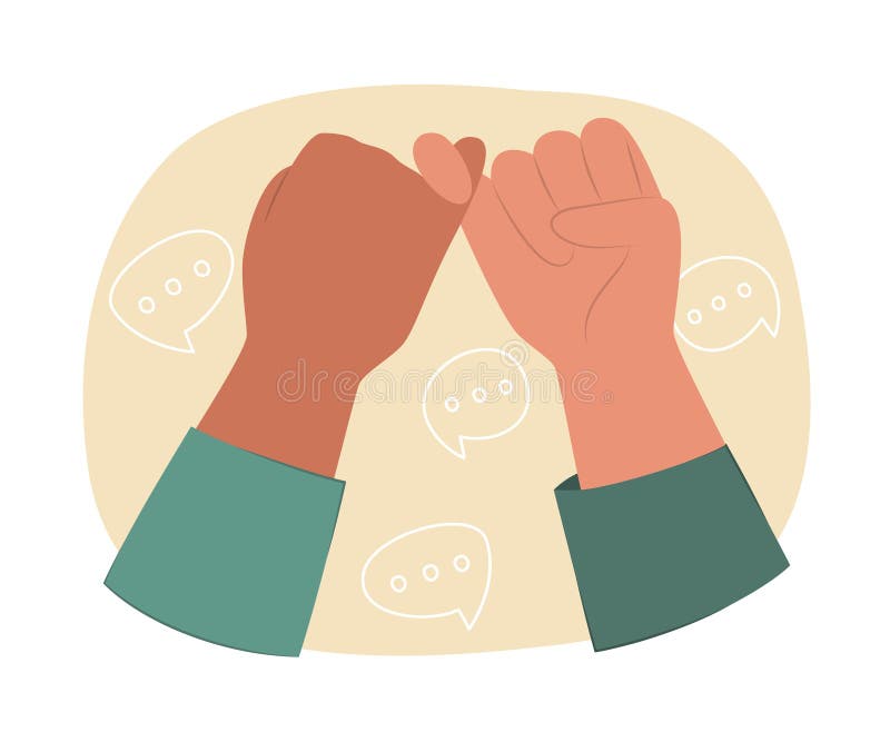 Pinky Swear Promise Hand Gesture Concept Illustration Stock Vector ...