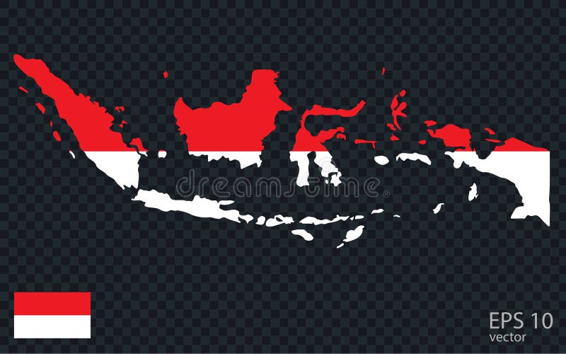 Vector Map of Indonesia. Vector Design Isolated on Grey Background.Web ...