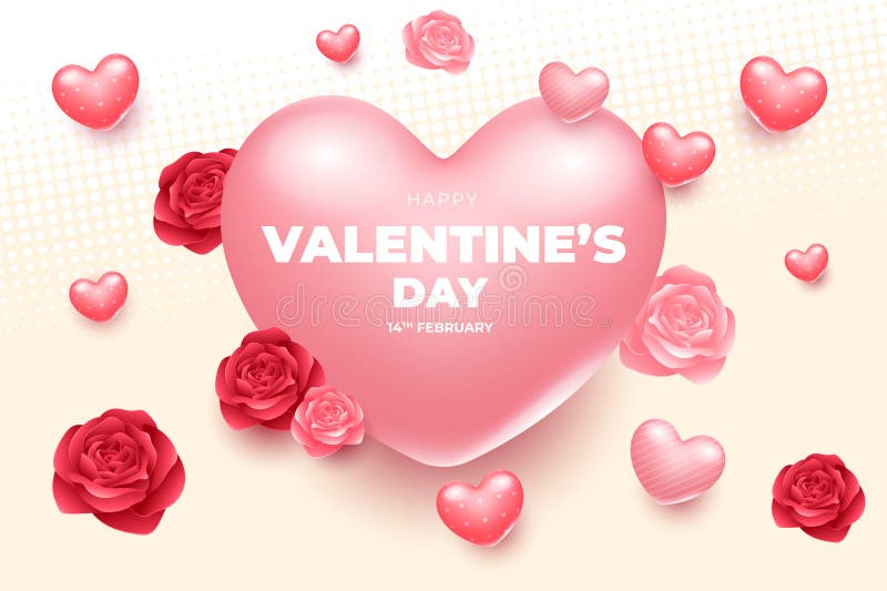 Valentine S Day Background, Happy Valentine S Day Banner Stock Vector ...