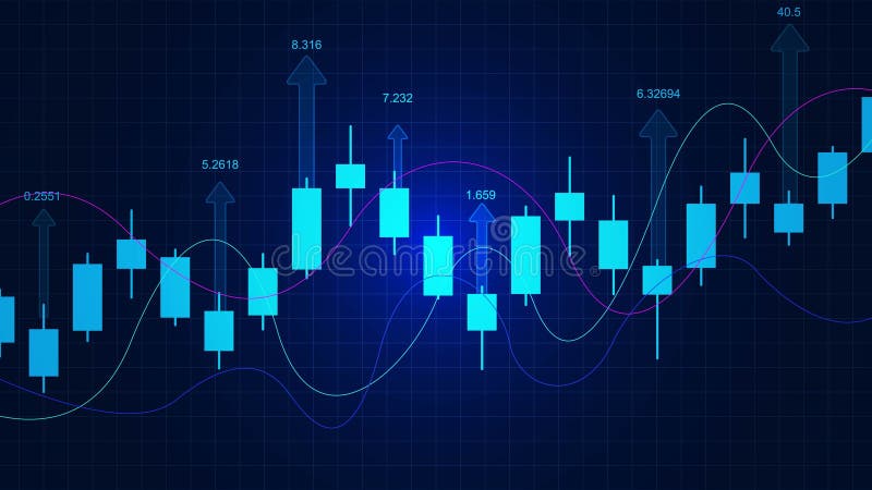 Stock Market or Financial and Price Graph with Candle Stick Chart Stock ...