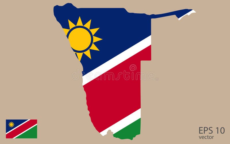 NAMIBIA Map Design. Country Names in Different Languages and Map Shape ...