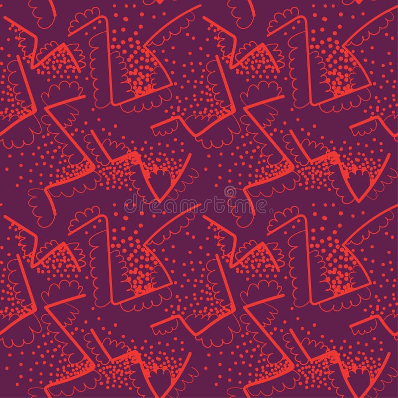 Seamless Vector Pattern with Waves and Dots Stock Illustration ...