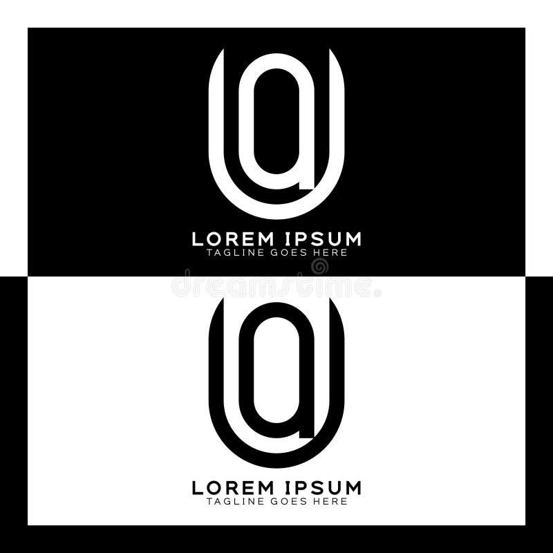 UQ Initial Letter Logo. Alphabet U and Q Pattern Design Monogram Stock ...