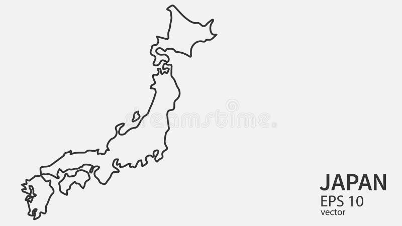 Vector Map of Japan with Borders Isolated on Background Flat Style.Web ...