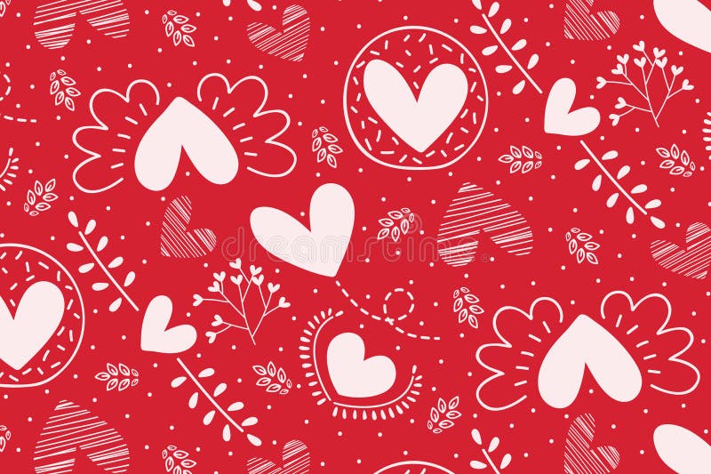 Vector Love Heart Shaped Decorative Background Stock Vector ...