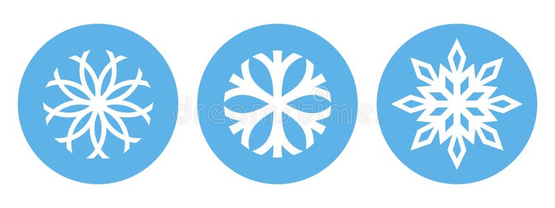 Snowflakes Logo. Isolated Snowflakes on White Background Stock Vector ...