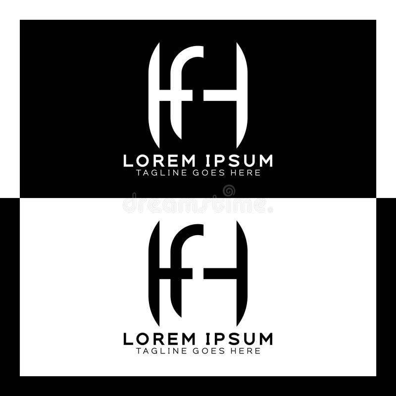 HF Initial Letter Logo. Alphabet H and F Pattern Design Monogram Stock ...