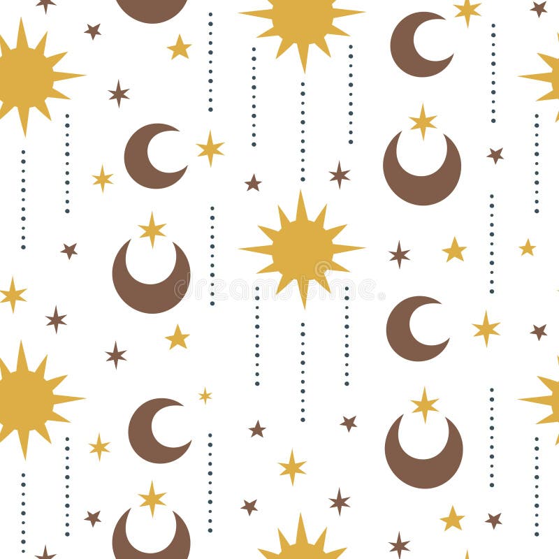 Vector Moon Pattern. Space Pattern. Kids Illustration. Stock Vector ...