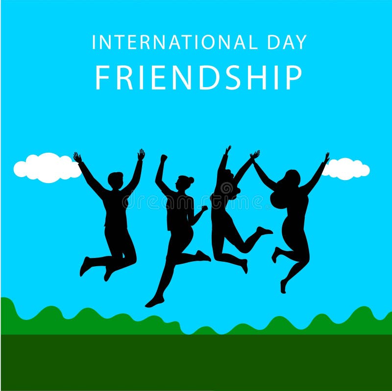 Happy Friendship Day Card or Poster Design Stock Illustration ...