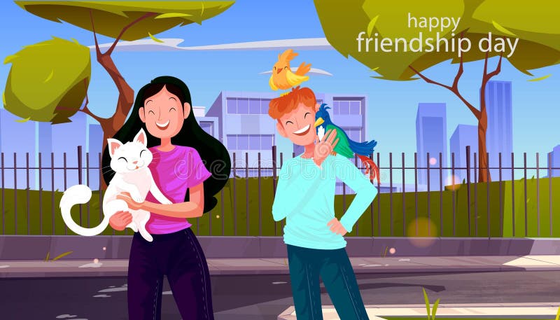 Happy Friendship Day Card or Poster Design Stock Illustration ...