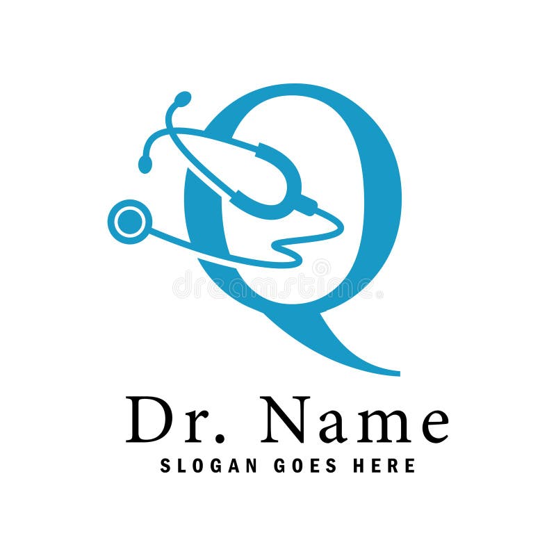 Letter Q Stethoscope Logo. Alphabet Q Doctor Business Icon Stock Vector ...