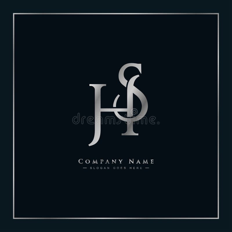 Vector Template for Initial Letter HS Logo - Elegant Monogram Logo for ...