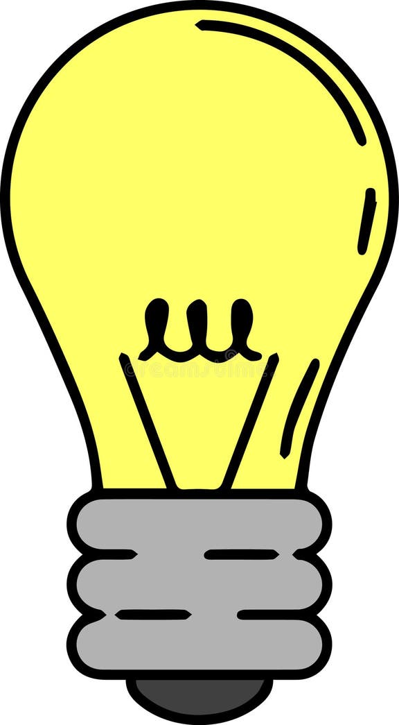 Abstract Incandescent Light Bulb Clipart Design on White Stock Vector ...