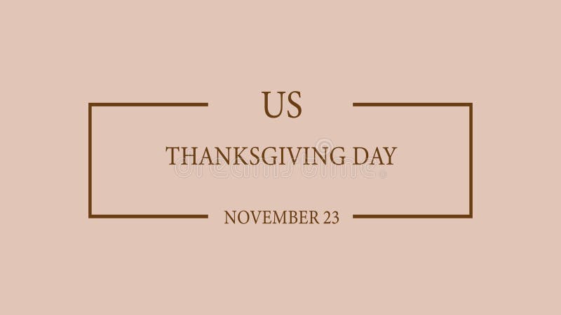 Us Thanksgiving Day November 23 Amazing Text Illustration Design Stock ...
