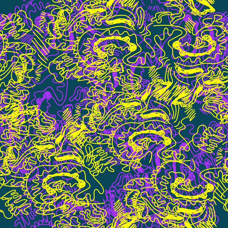 Seamless Unique Abstract Vector Artwork with Colorful Patterns Stock ...